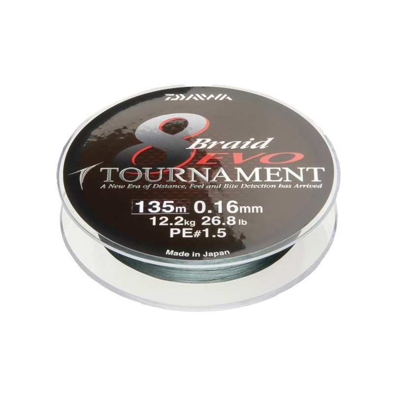 Plecionka Daiwa Tournament 8BRAID EVO DARK GREEN 0.08MM 135M 12780-008